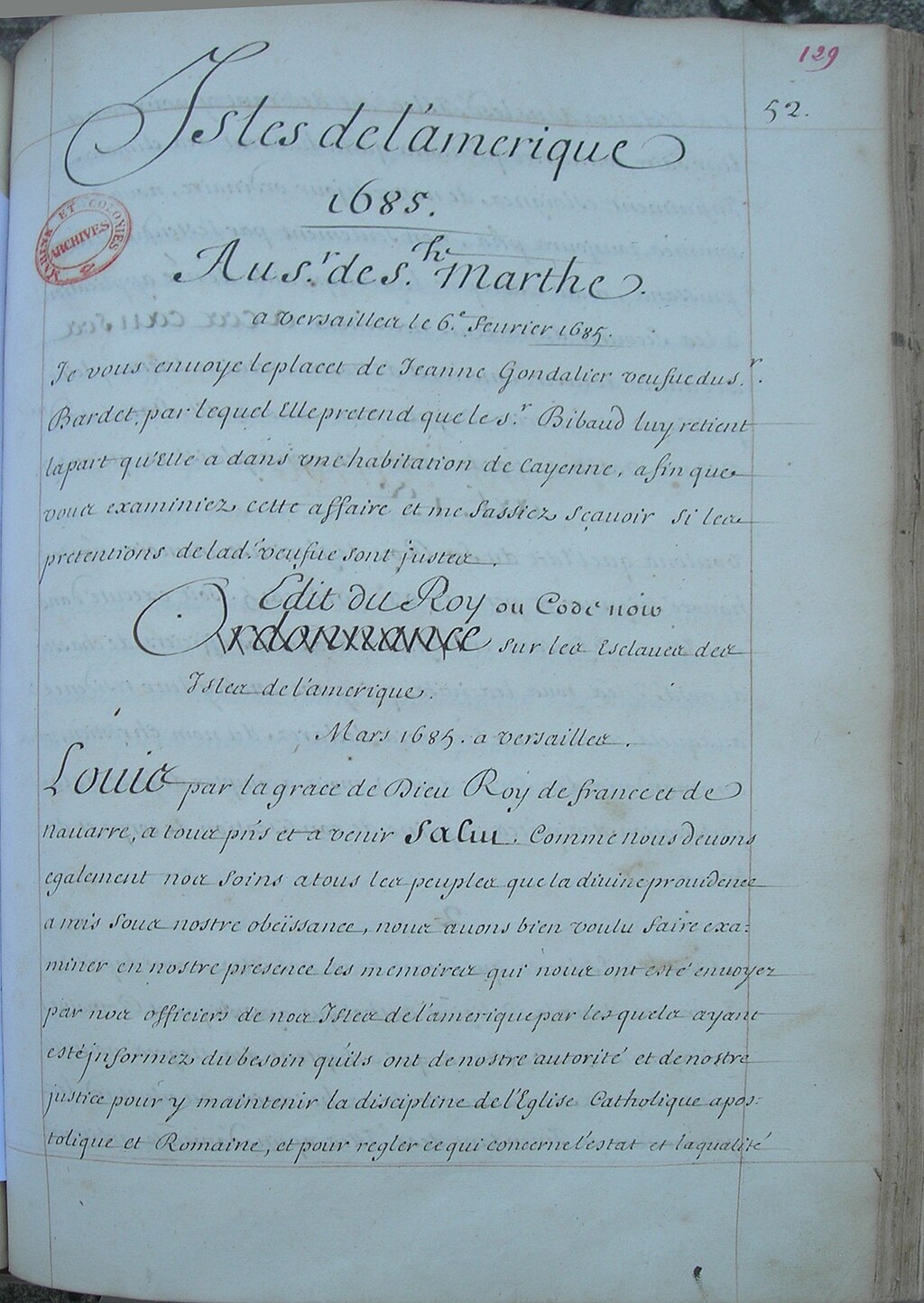 コード・ノワール:Code Noir; 黒人法, 1685-1789